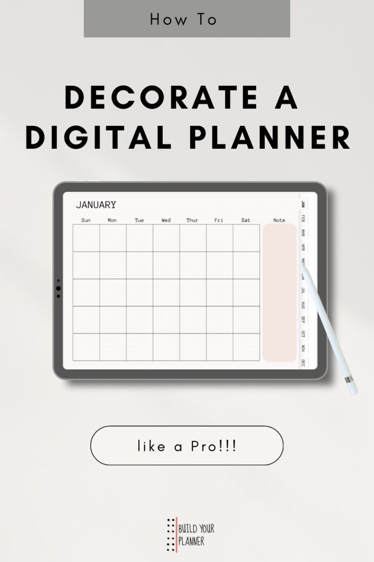 How to Decorate a Digital Planner Like a Pro! | Build Your Planner