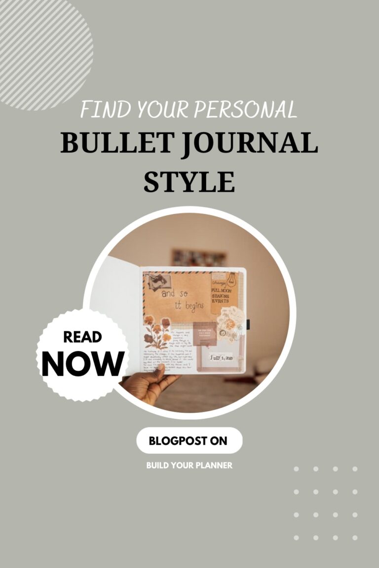 Finding Your Personal BULLET JOURNAL STYLE | Build Your Planner
